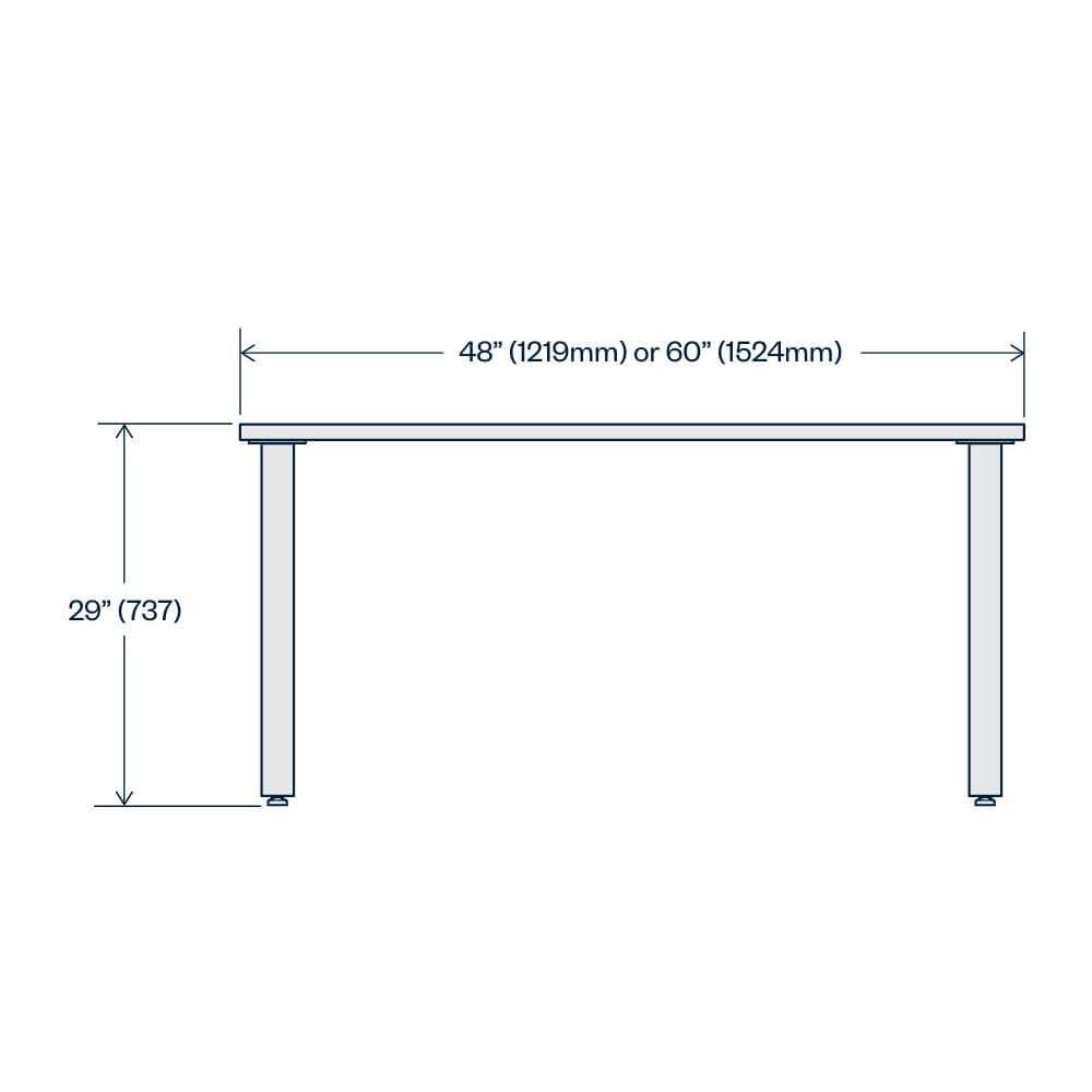 Jive Desk — Sleek Office Desk with Metal Post Legs
