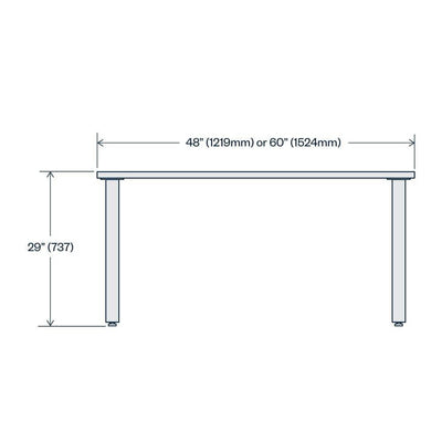 Jive Desk — Sleek Office Desk with Metal Post Legs