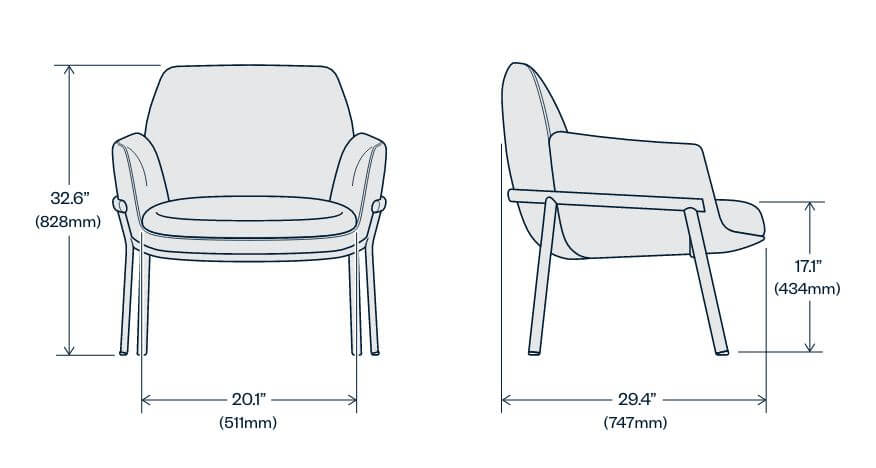 Poppy Lounge Chair with Basket Base - Haworth Store