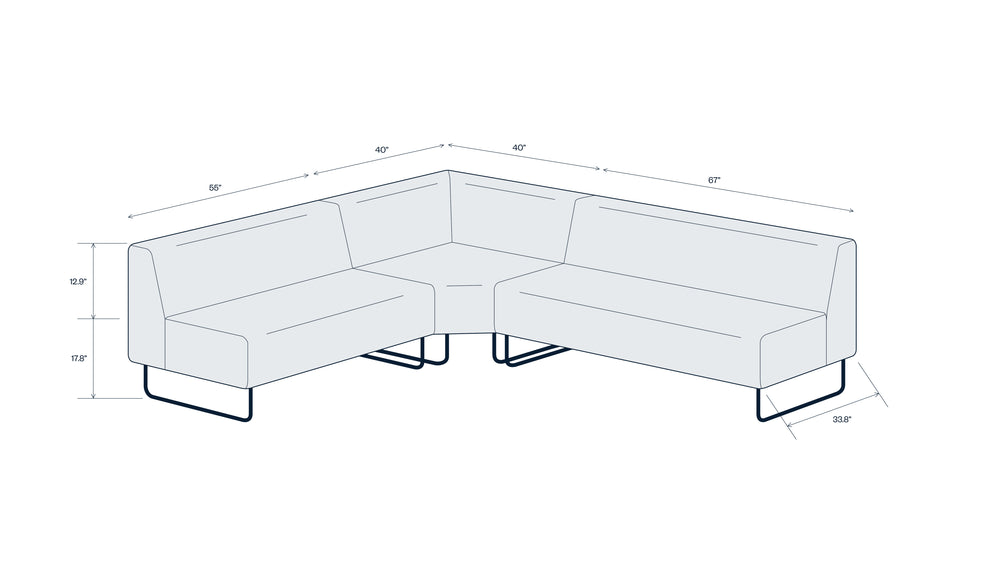 Riverbend Three-Piece Modular Sectional