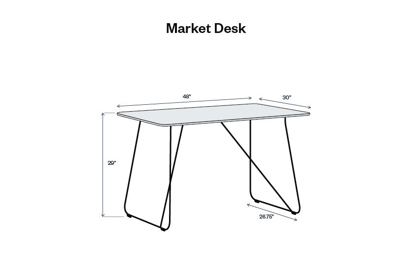 Breck Office Chair & Market Desk Set
