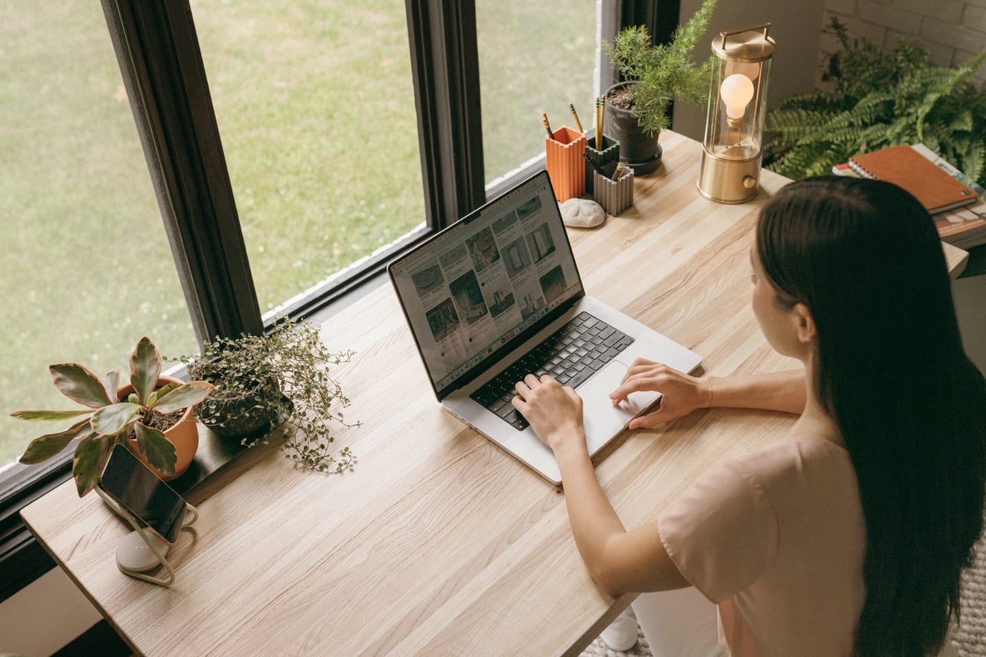 Elements Office Desk — Wood Top Desk by Haworth