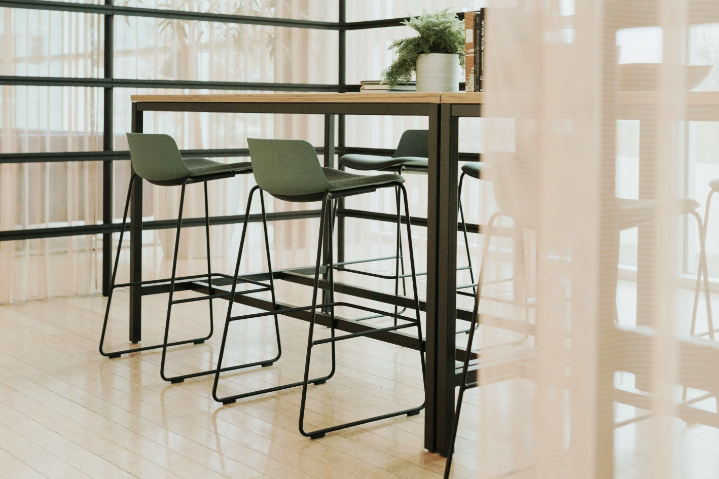 Maari Stool with Sled Base - Haworth Store