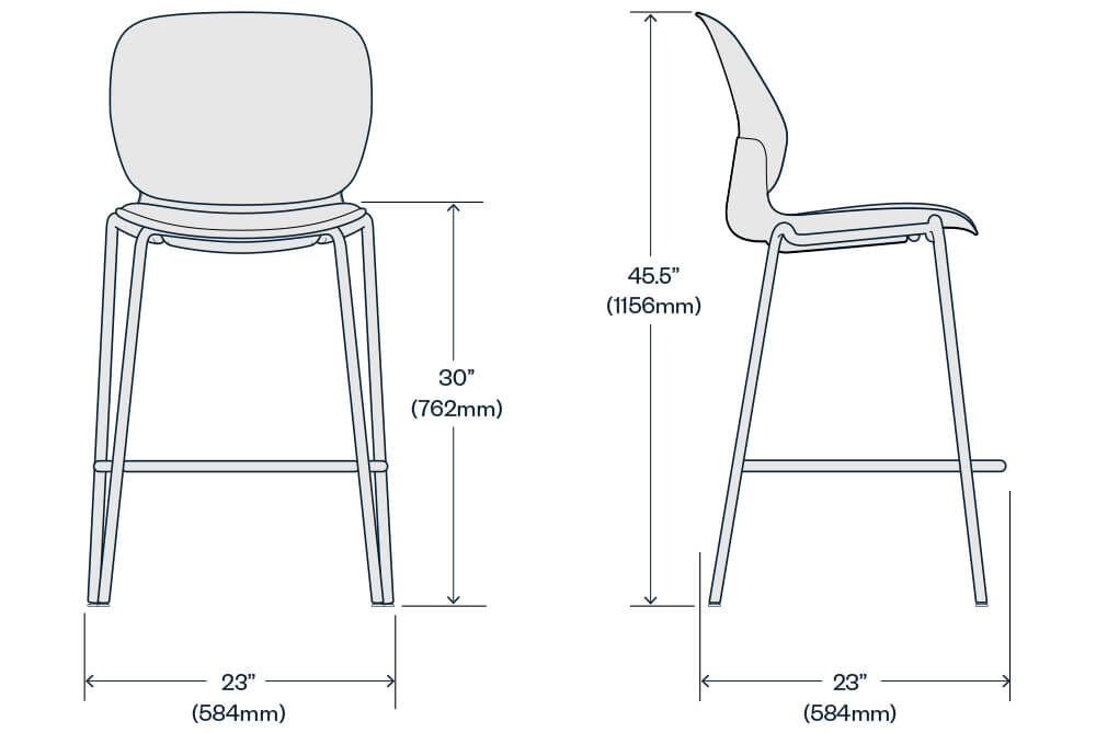 Maari Stool with 4-Leg Base - Haworth Store