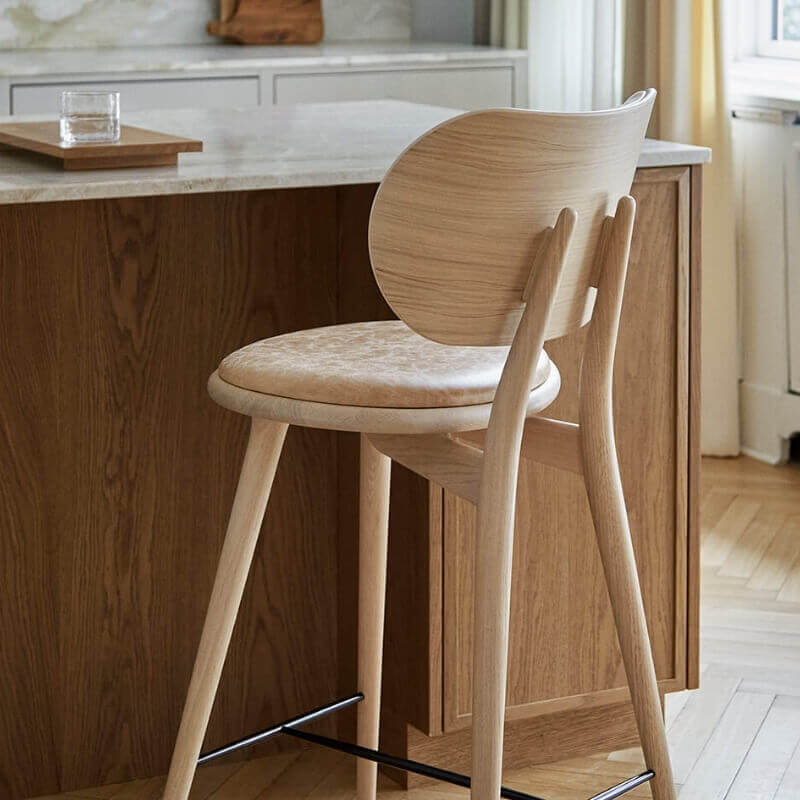 Mater High Stool with Backrest
